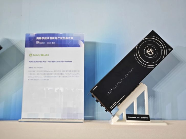 Maxsun Launches Intel Arc Pro B60 Dual 48 GB GPUs in Fanless and Liquid ...