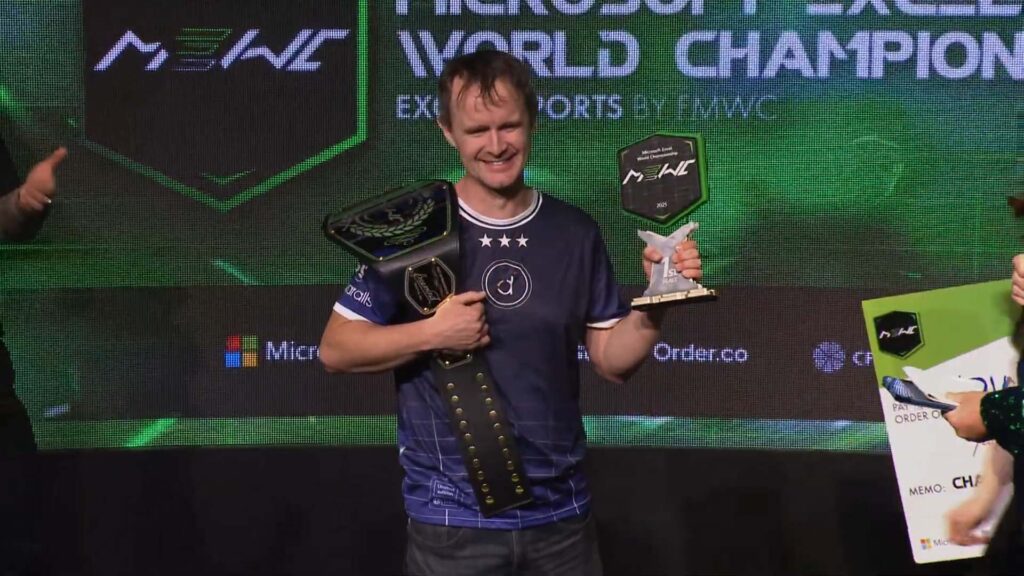 Diarmuid Early Triumphs in the 2025 Microsoft Excel World Championship